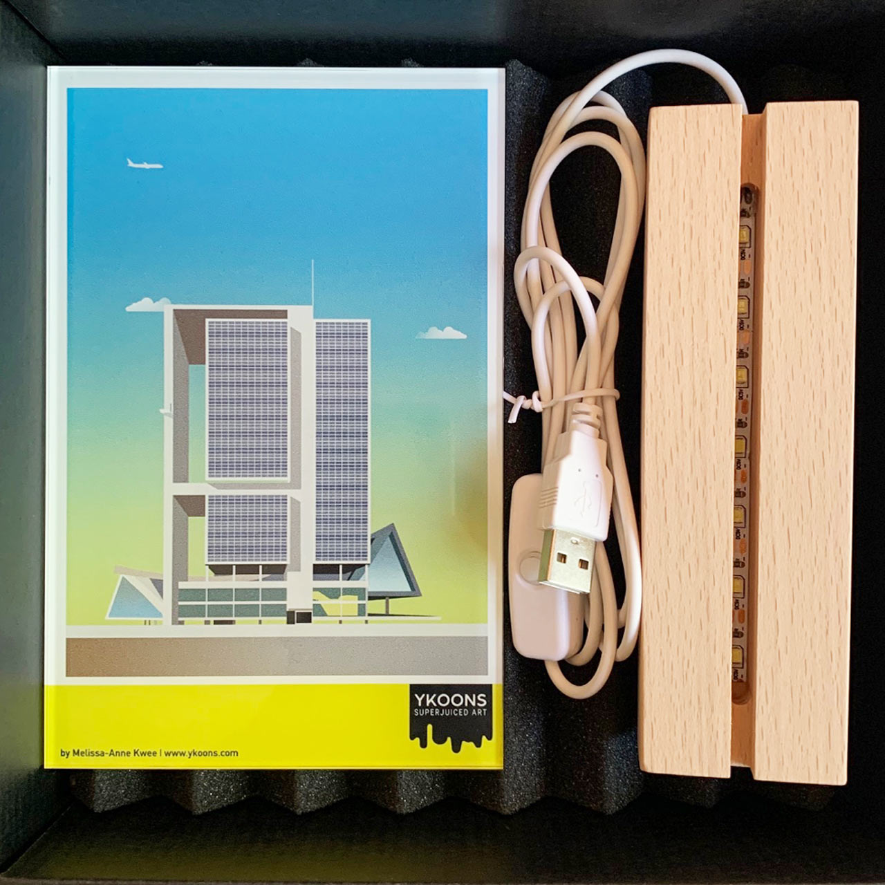 Led Light Postcard Biel Bienne | LED Obejcts | Ykoons