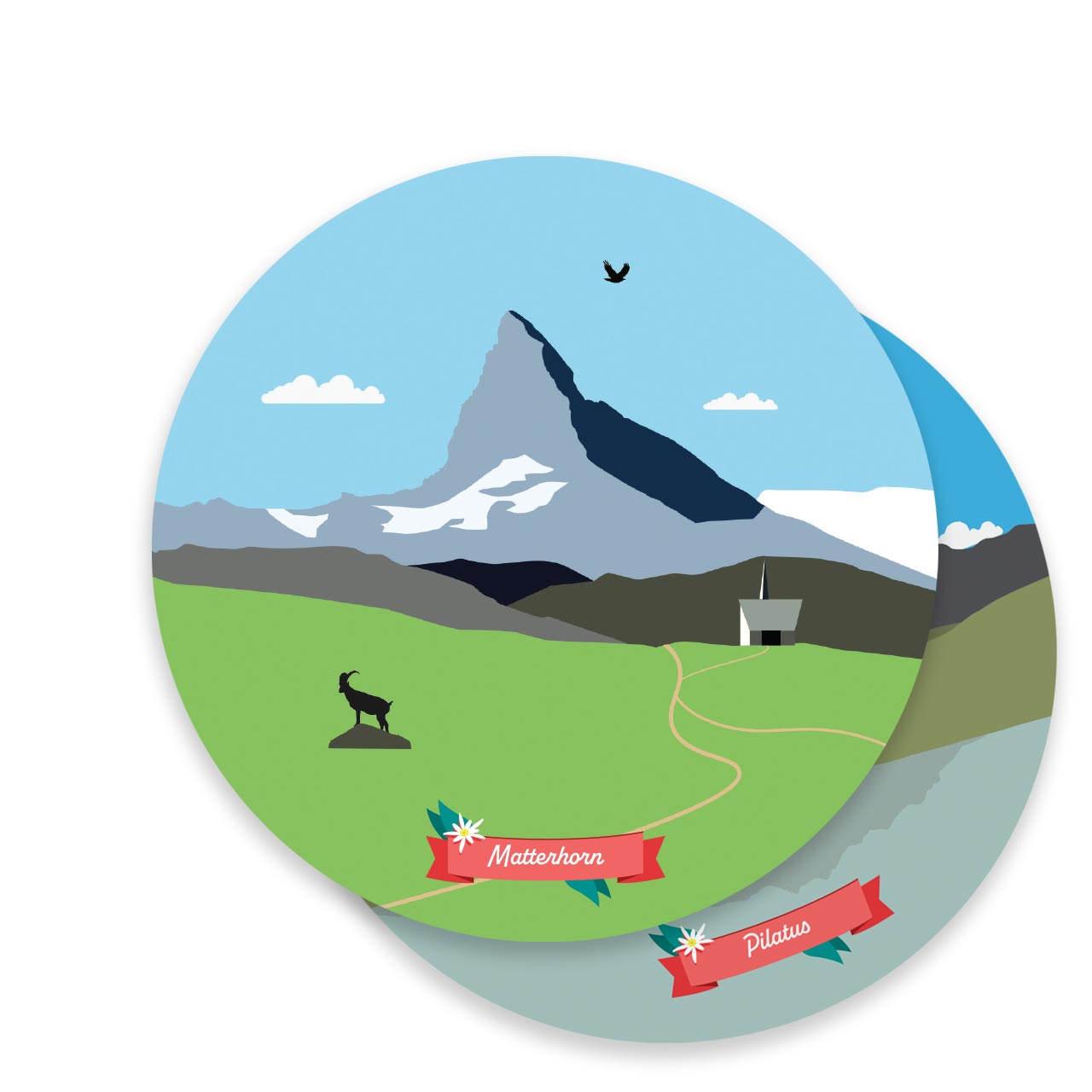 Swiss Mountains Coasters | Shop Unique Design Objects